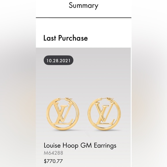 Louis Vuitton | Accessories | Louise Gold Lv Hoops | Poshmark
